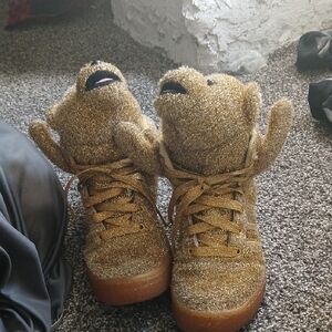 Jeremy Scott x Adidas | Shoes | Gold Teddy Bear Sneakers | Poshmark